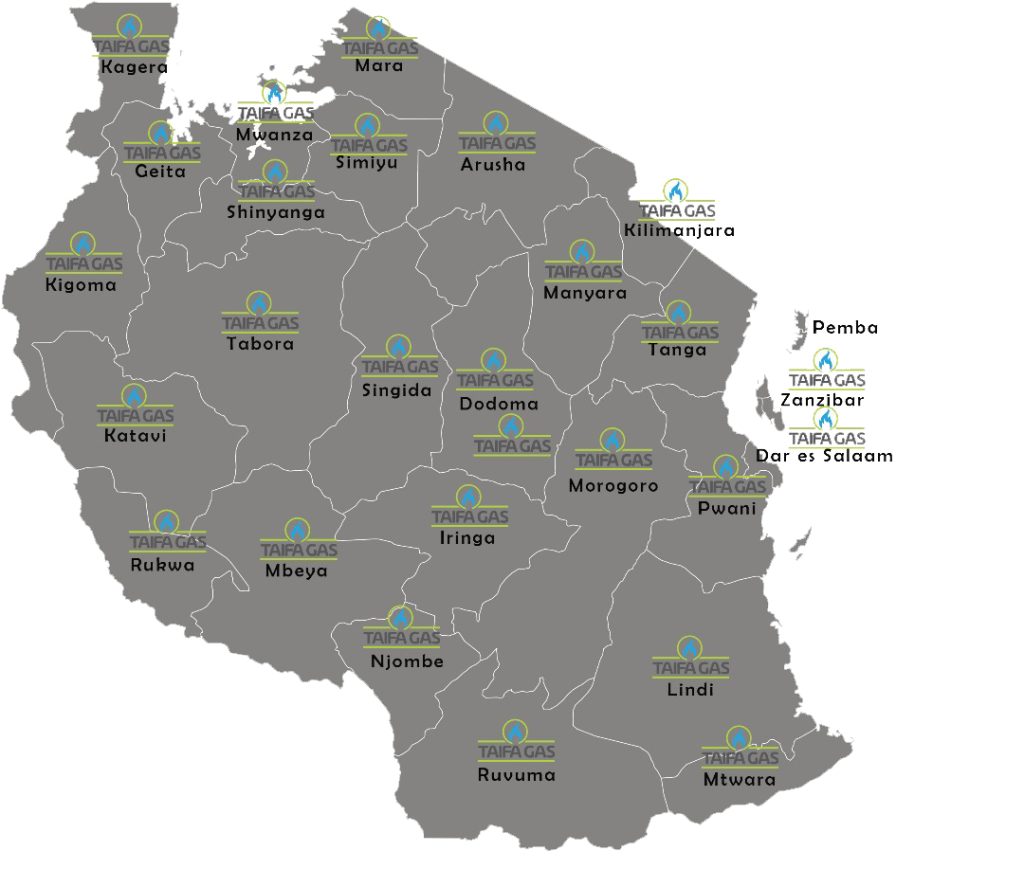 Market Coverage in Tanzania - Taifa Gas